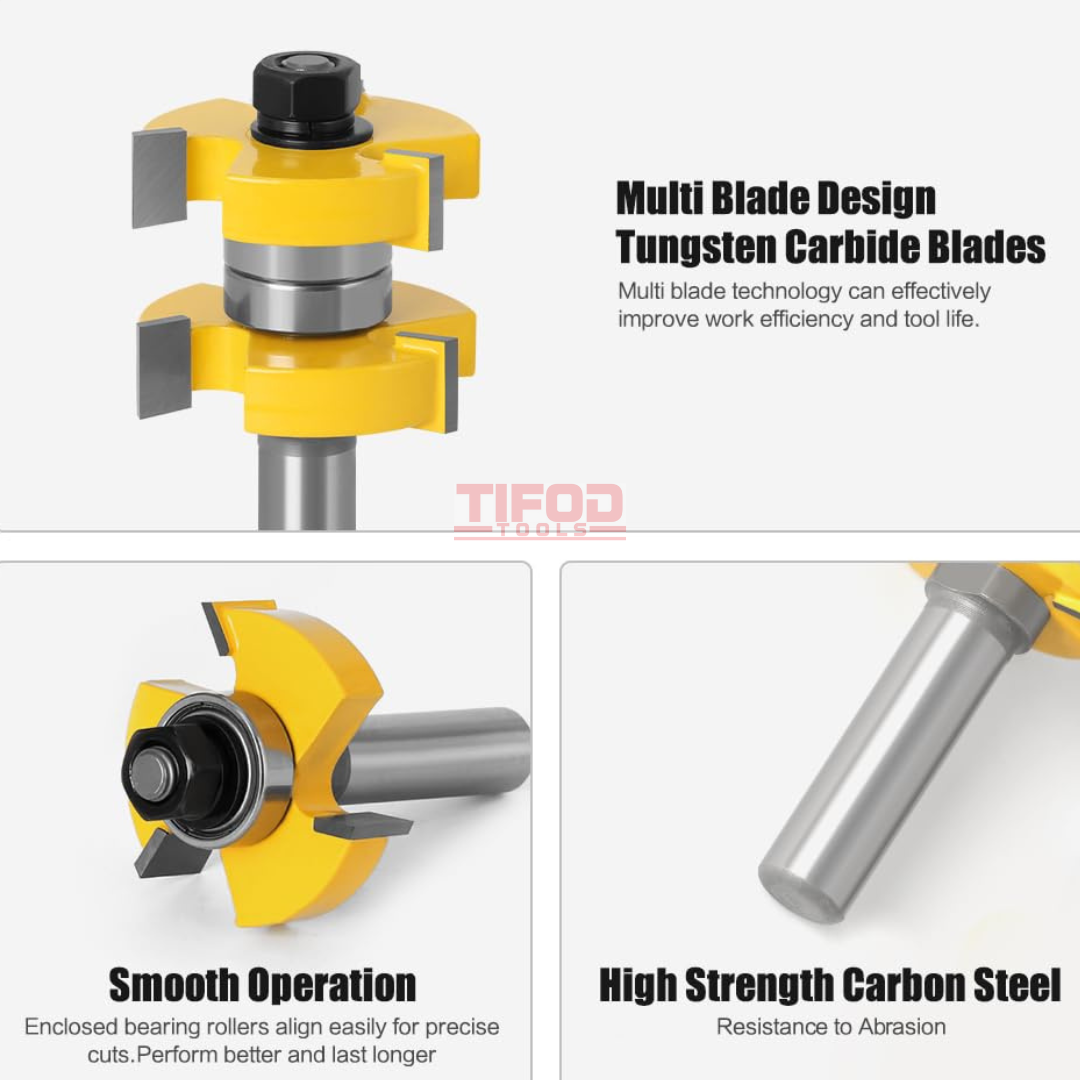 Tongue and Groove Groove Joints Router Bit - Tifod Tools